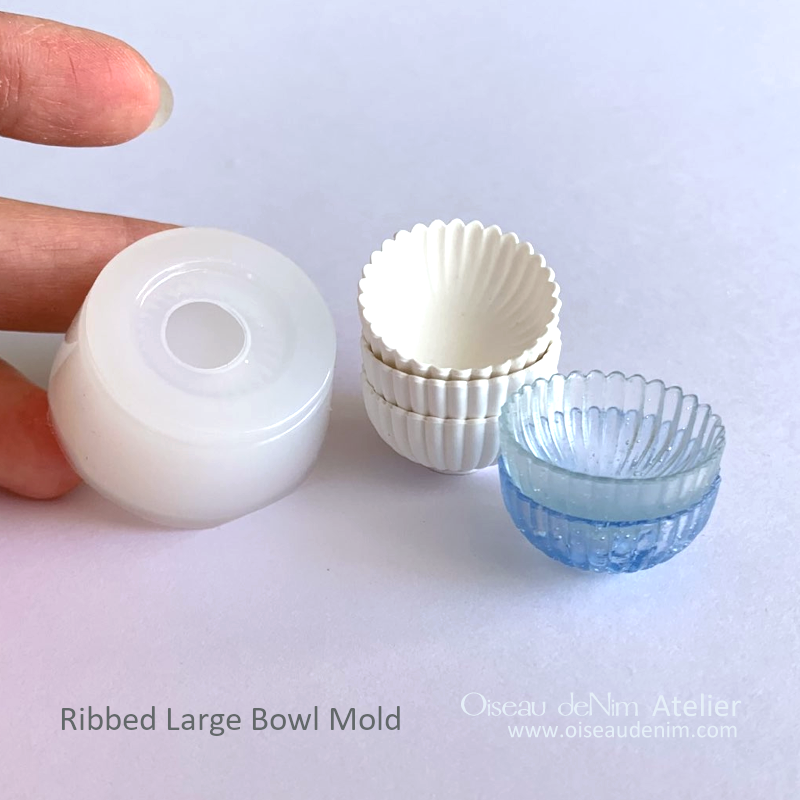 Ribbed Large Serving Bowl Mold - Oiseau deNim Miniatures