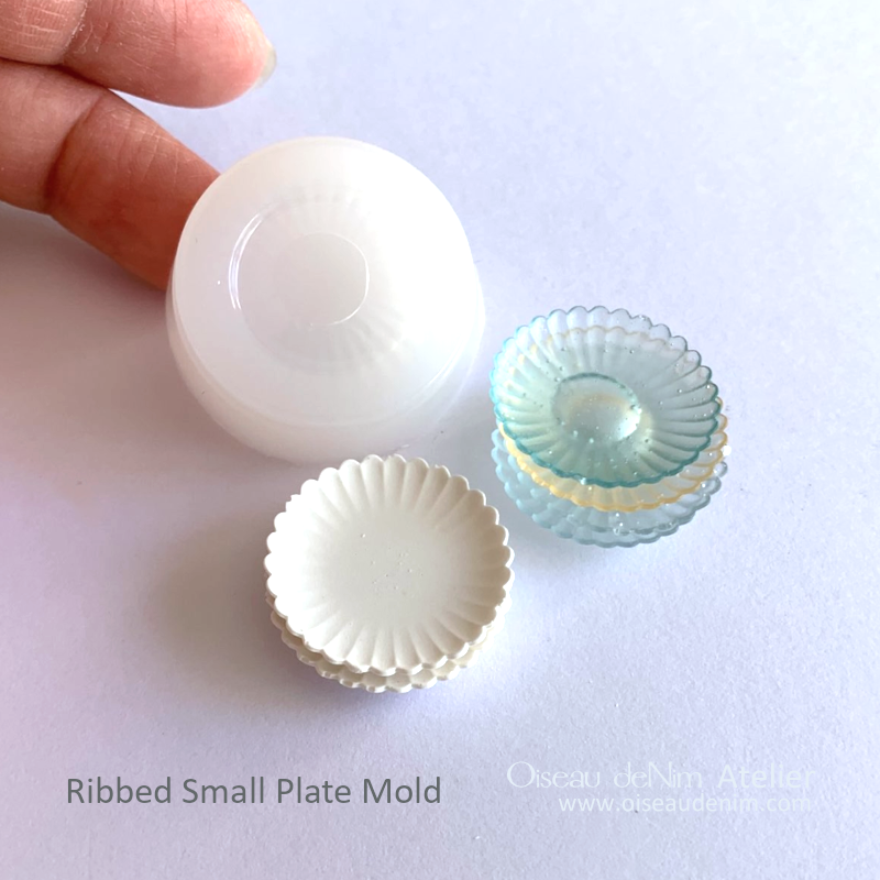 Ribbed Small Serving Plate Mold - Oiseau deNim Miniatures